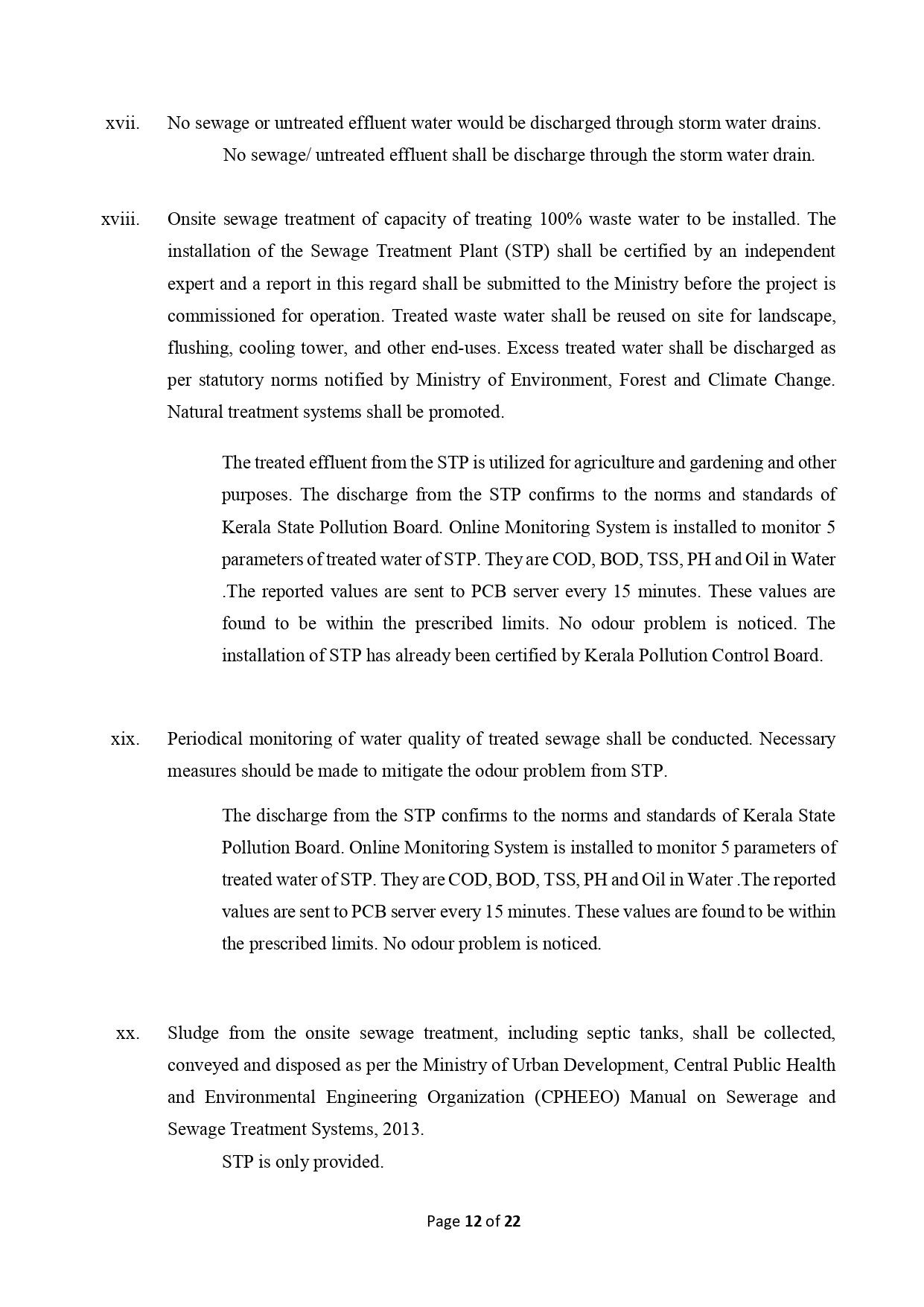 Form V - Environmental Statement | Mar Sleeva Medicity Palai
