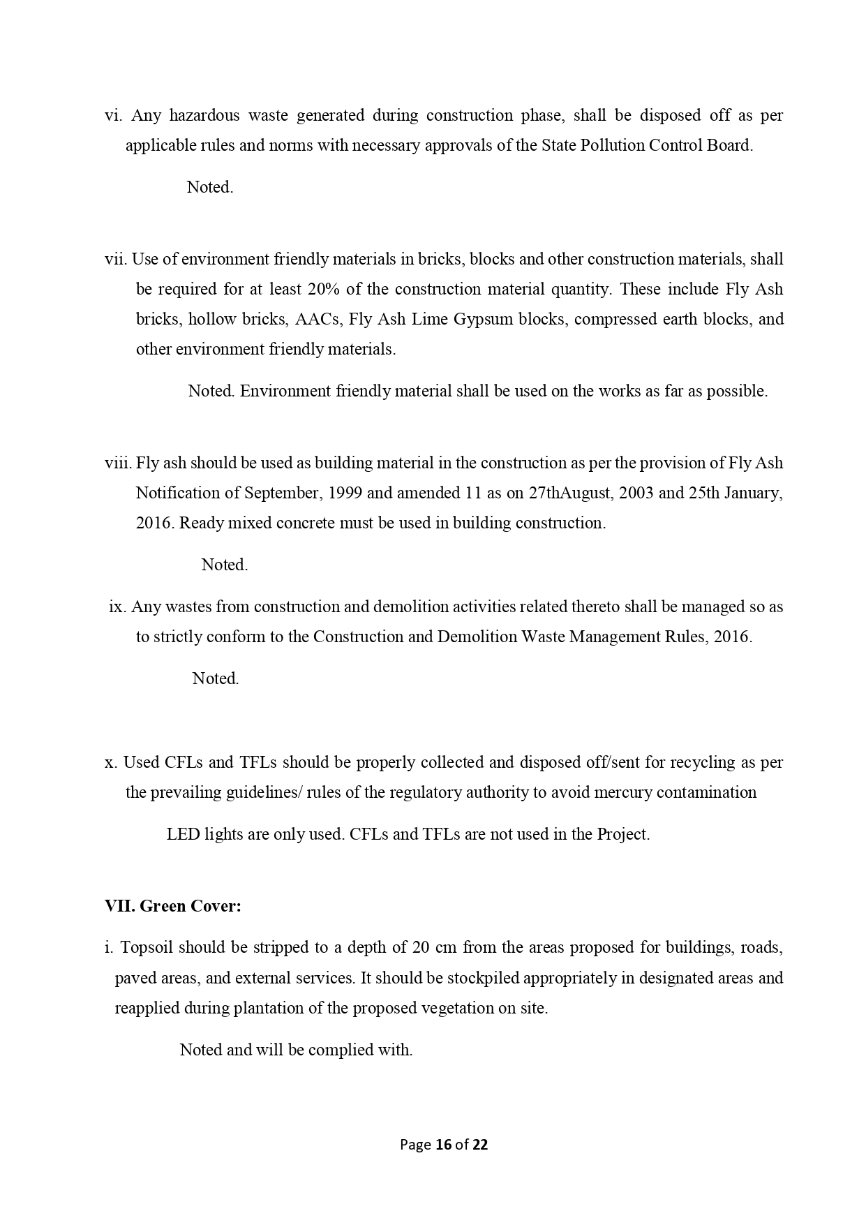 Form V - Environmental Statement | Mar Sleeva Medicity Palai