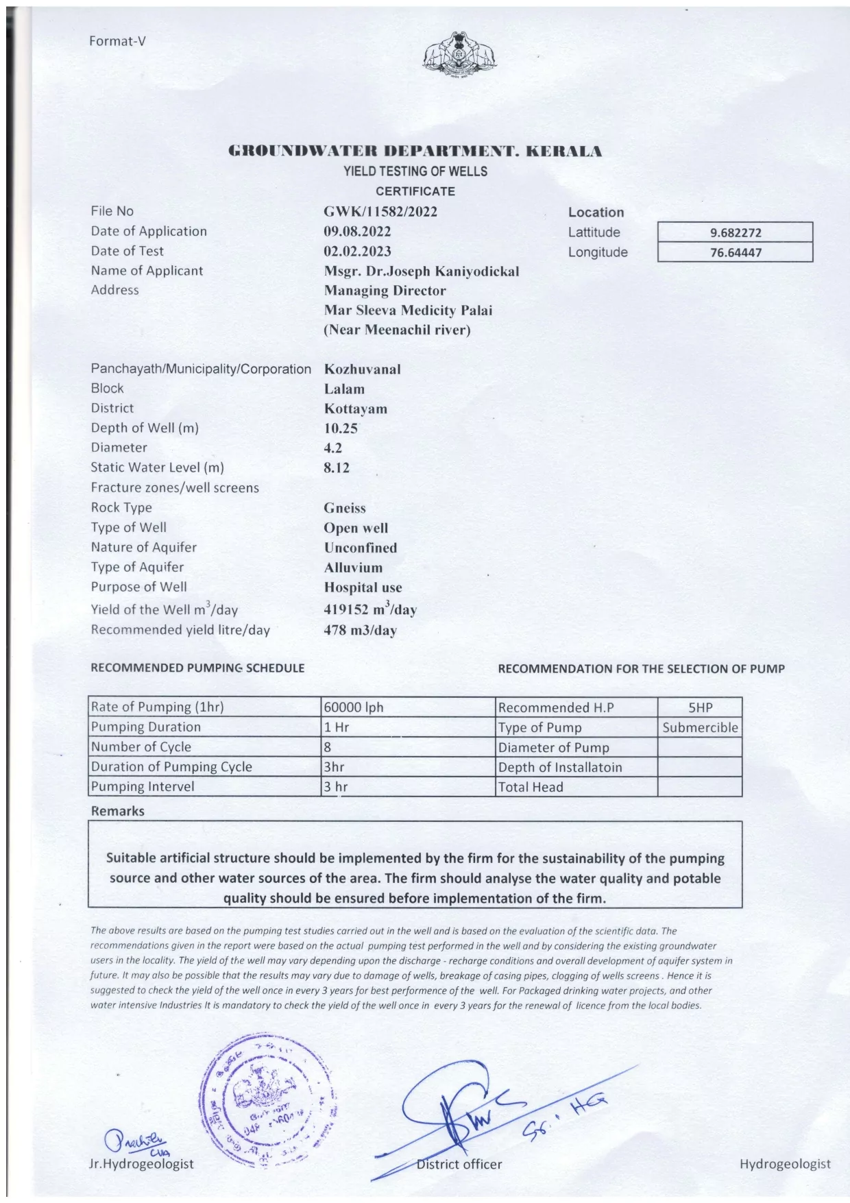 Form V - Environmental Statement | Mar Sleeva Medicity Palai