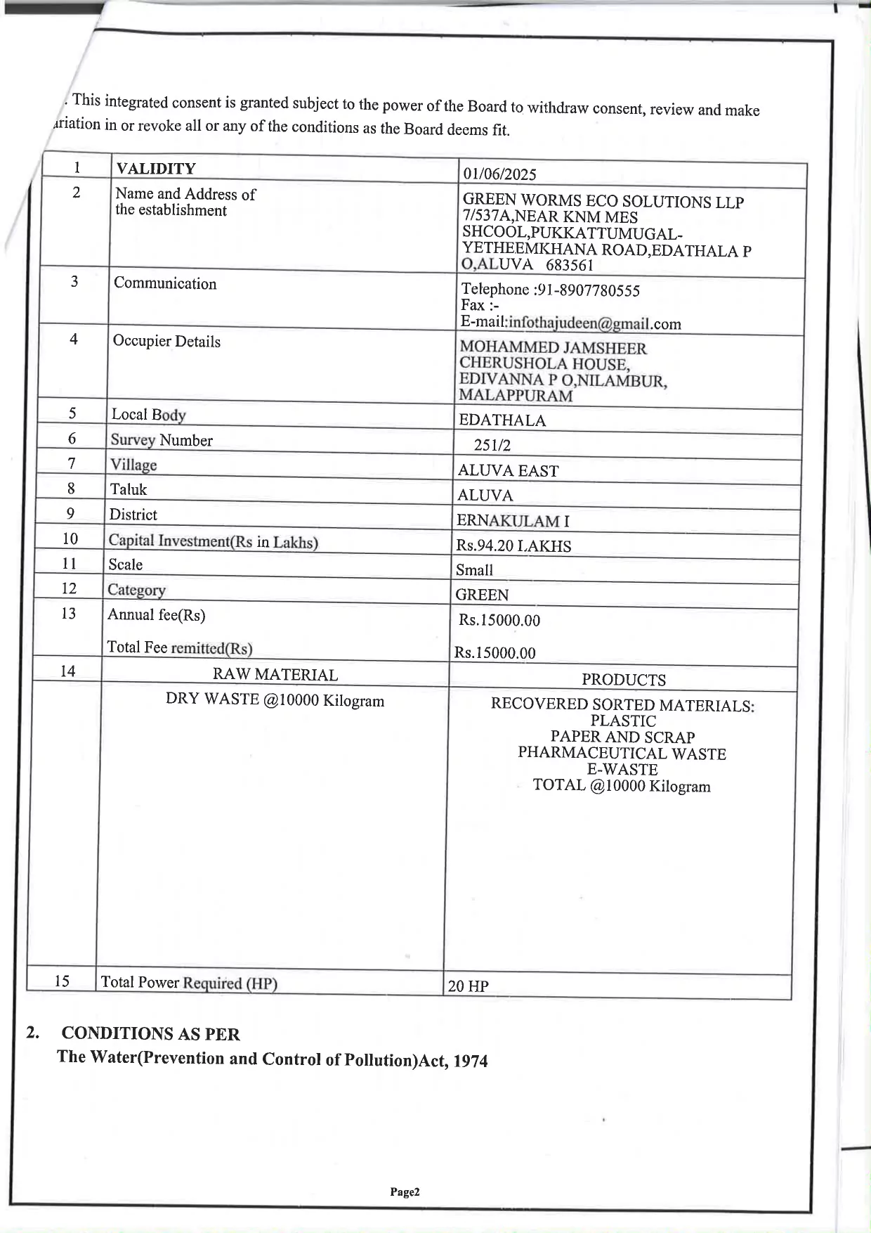Form V - Environmental Statement | Mar Sleeva Medicity Palai