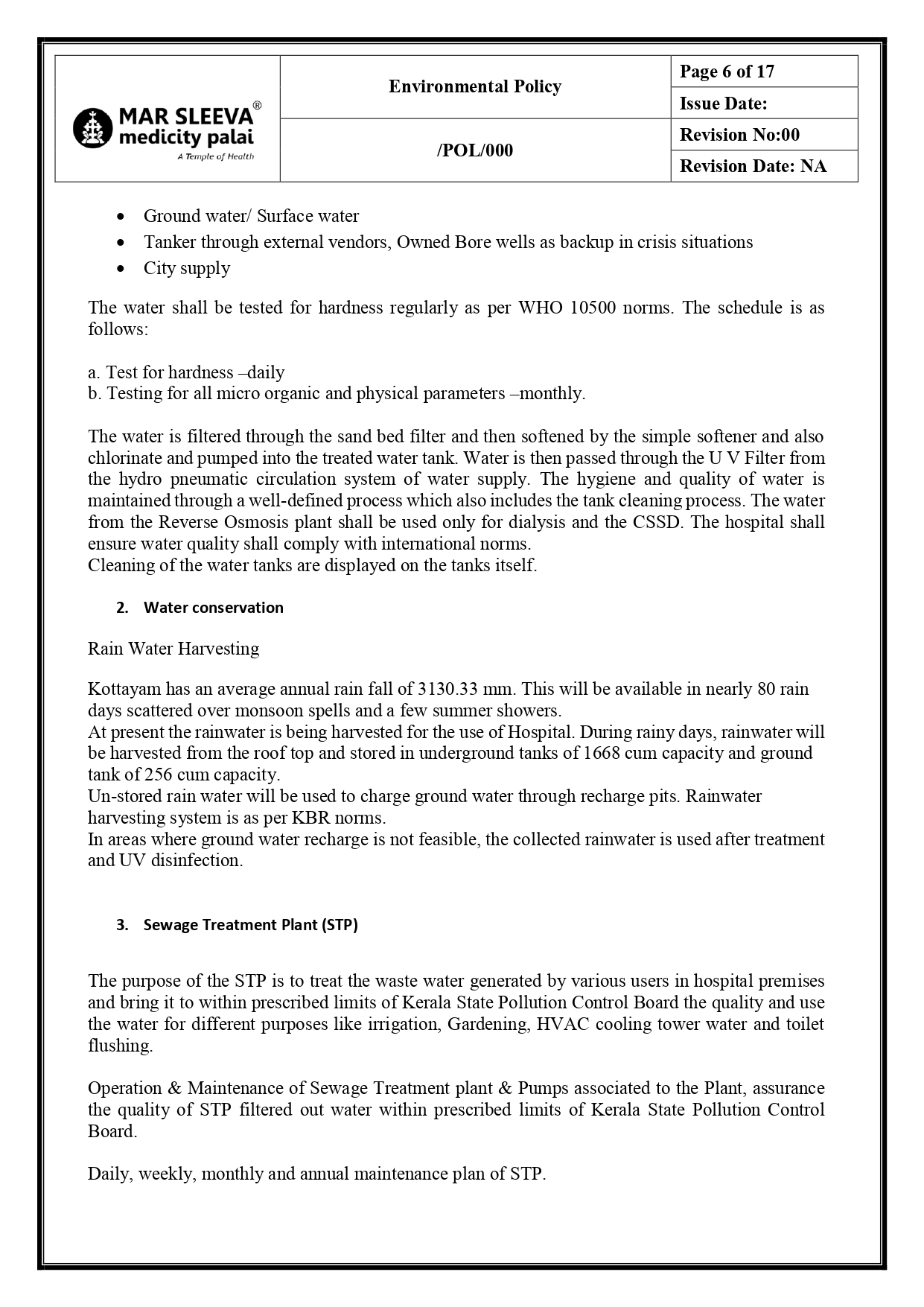Form V - Environmental Statement | Mar Sleeva Medicity Palai
