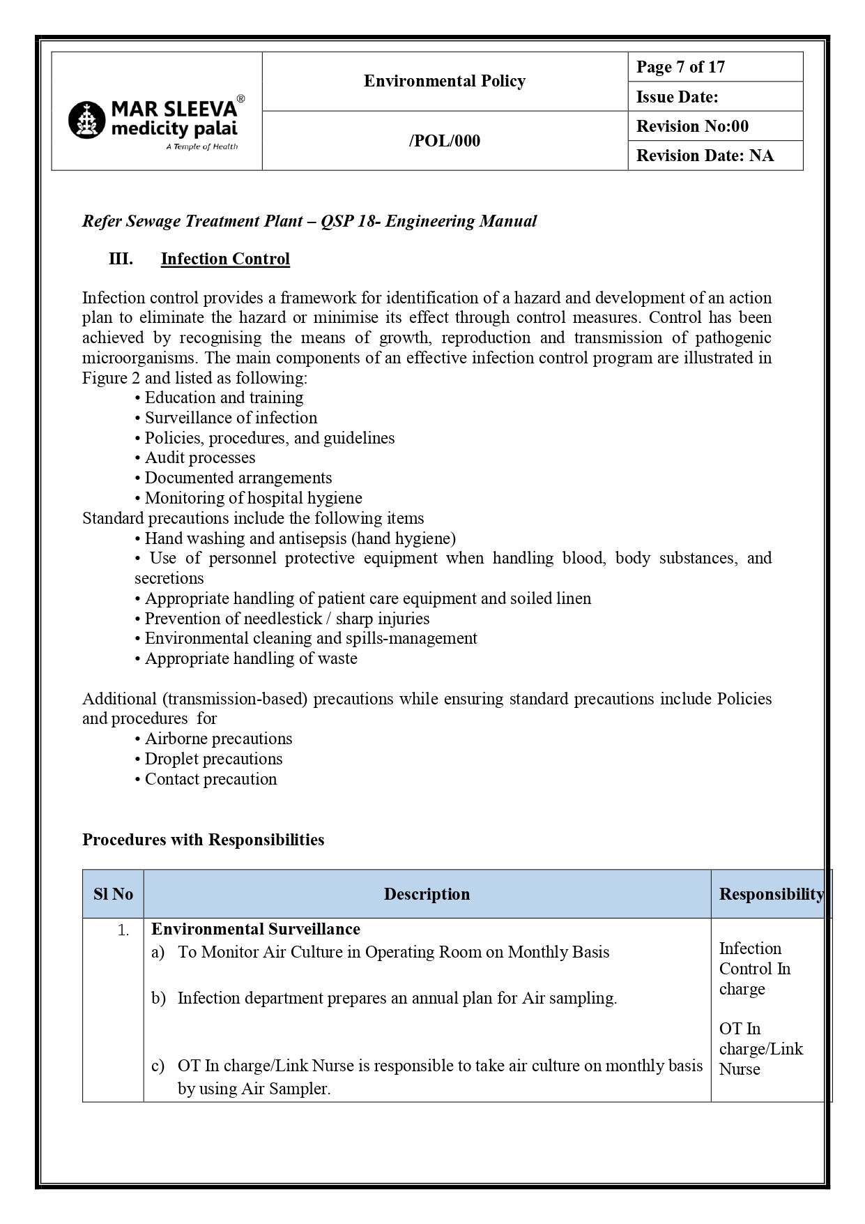 Form V - Environmental Statement | Mar Sleeva Medicity Palai