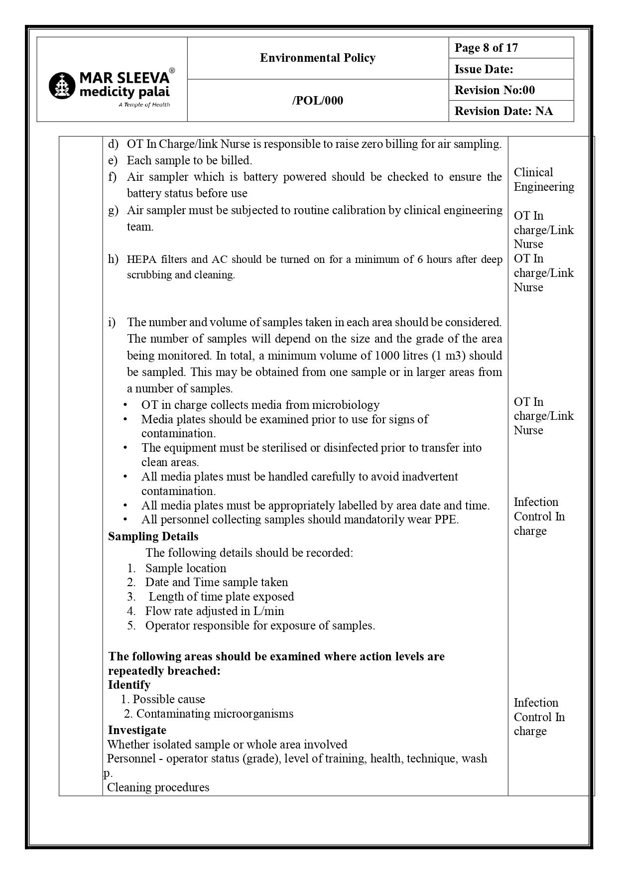 Form V - Environmental Statement | Mar Sleeva Medicity Palai